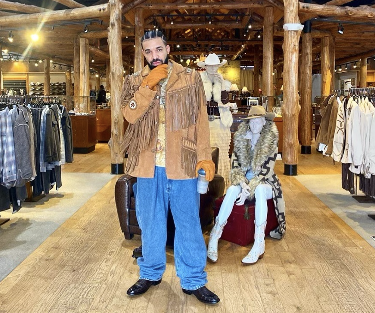 Drake spotted shopping for boots in Houston