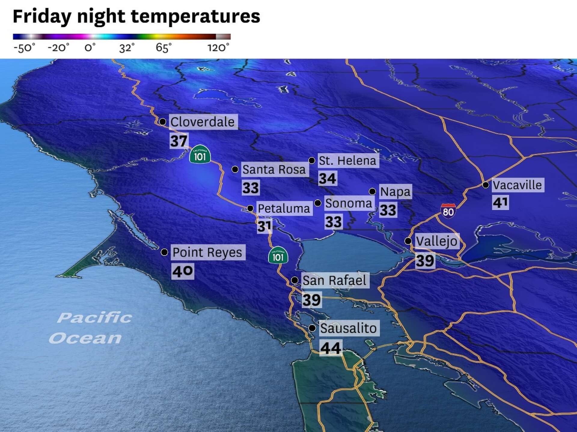 Bay Area weather: Coldest temperatures so far this season for many