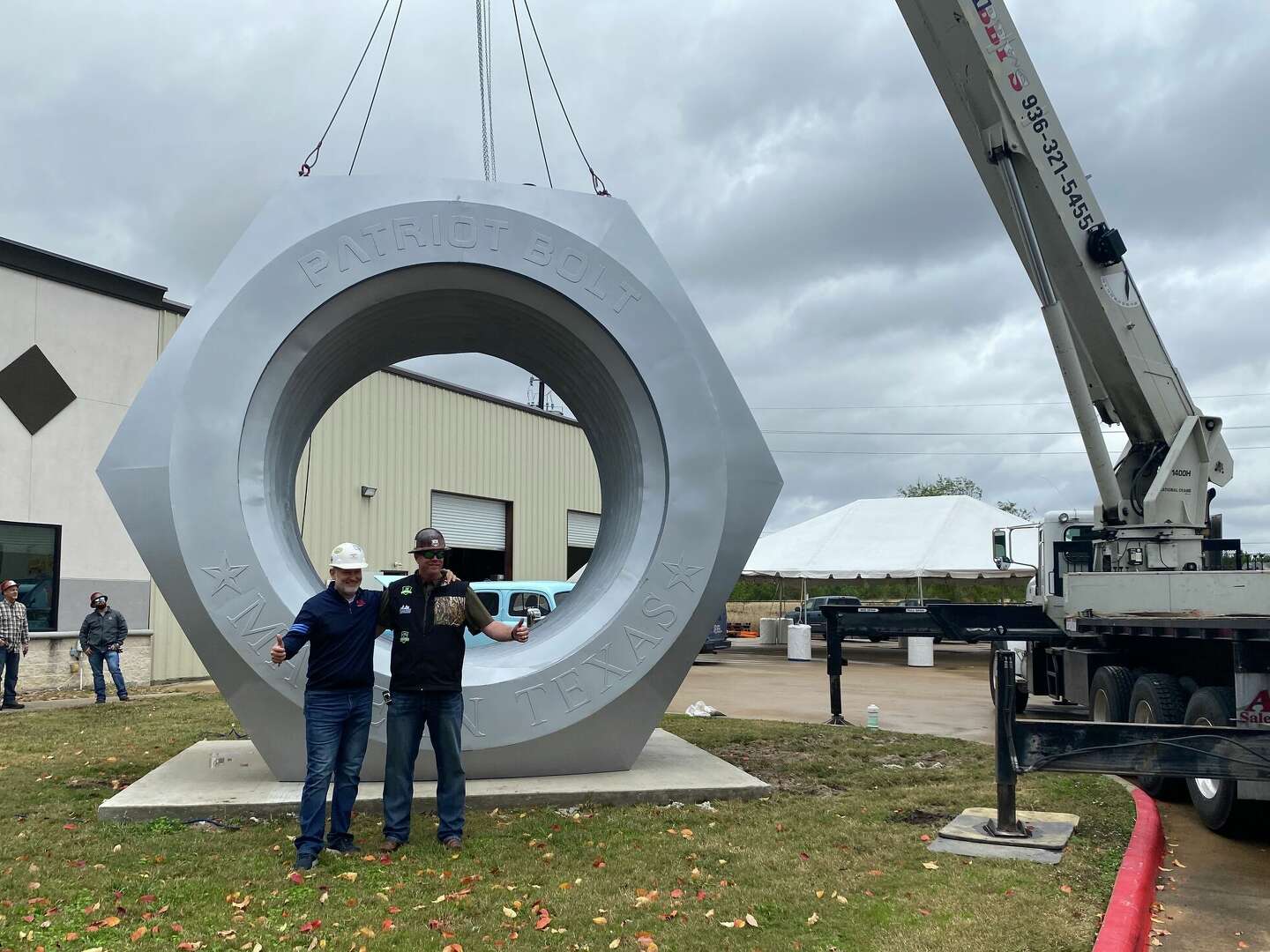 World's largest hex nut installed at Patriot Bolt in Humble