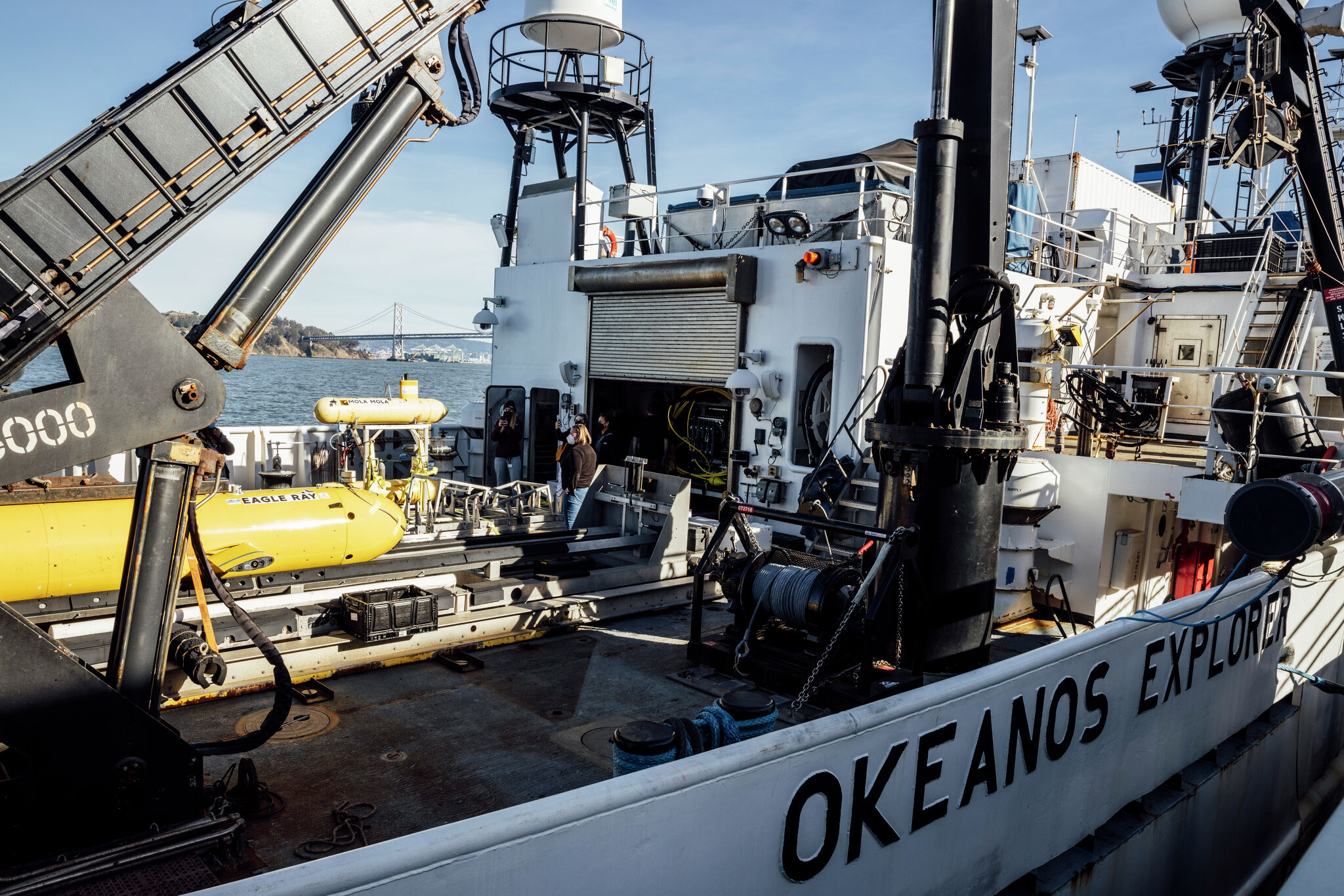 High-tech NOAA ship that maps the deep ocean docks in S.F. Bay