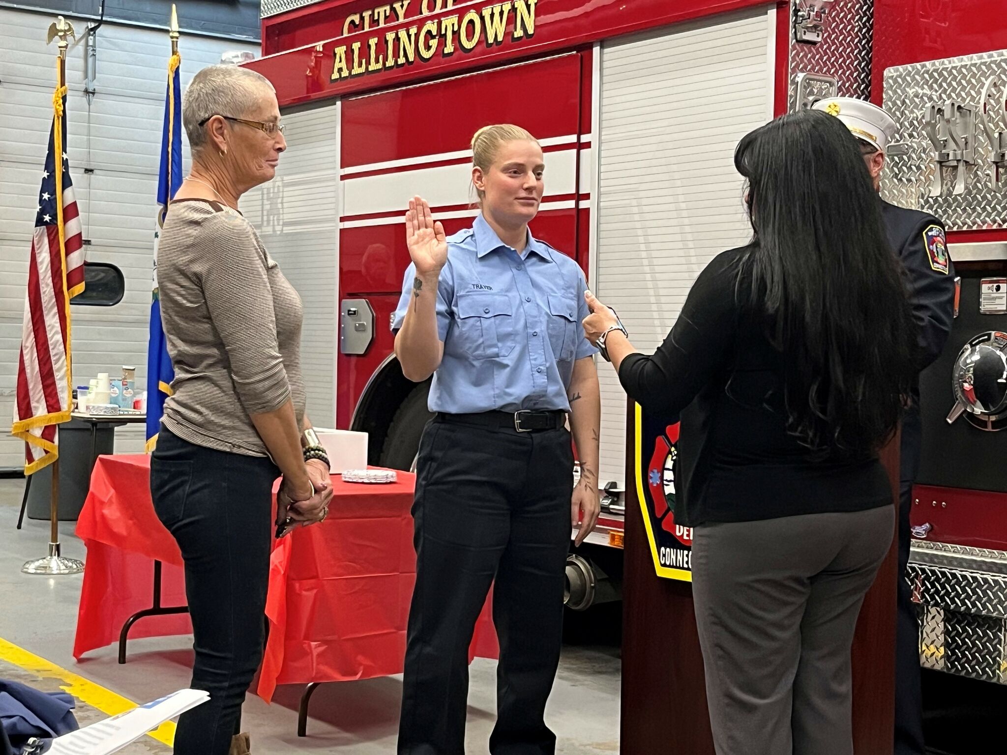 West Haven Allingtown Fire swears in first woman firefighter