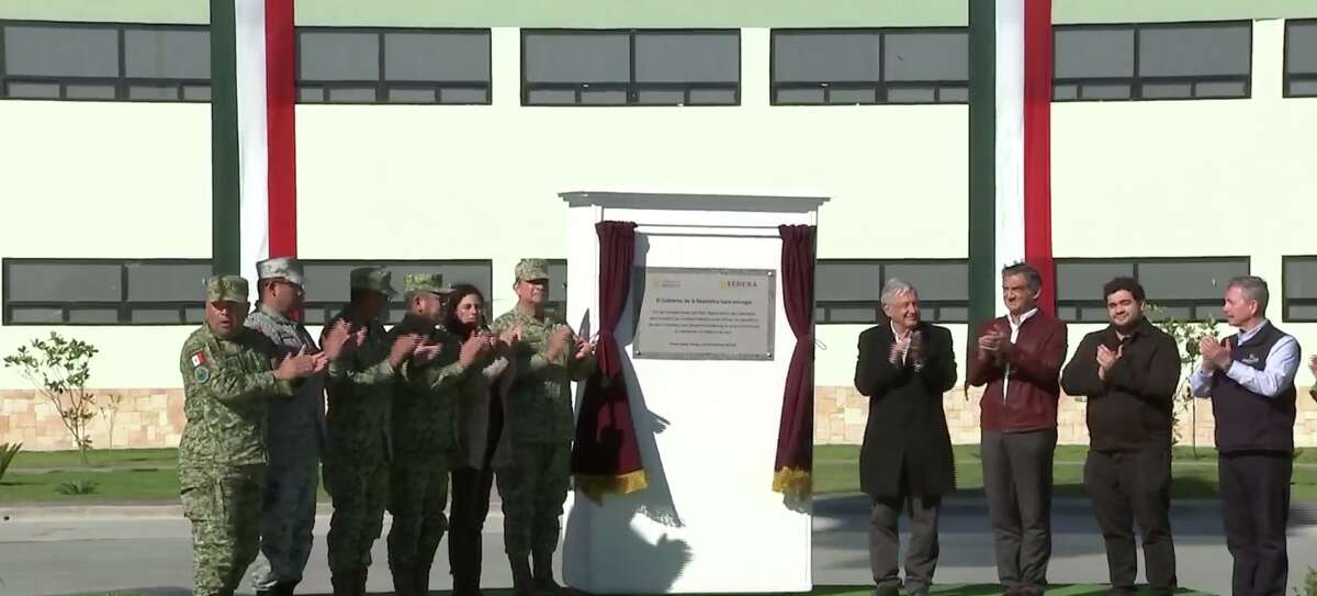 Mexican president inaugurates major military base in Nuevo Laredo