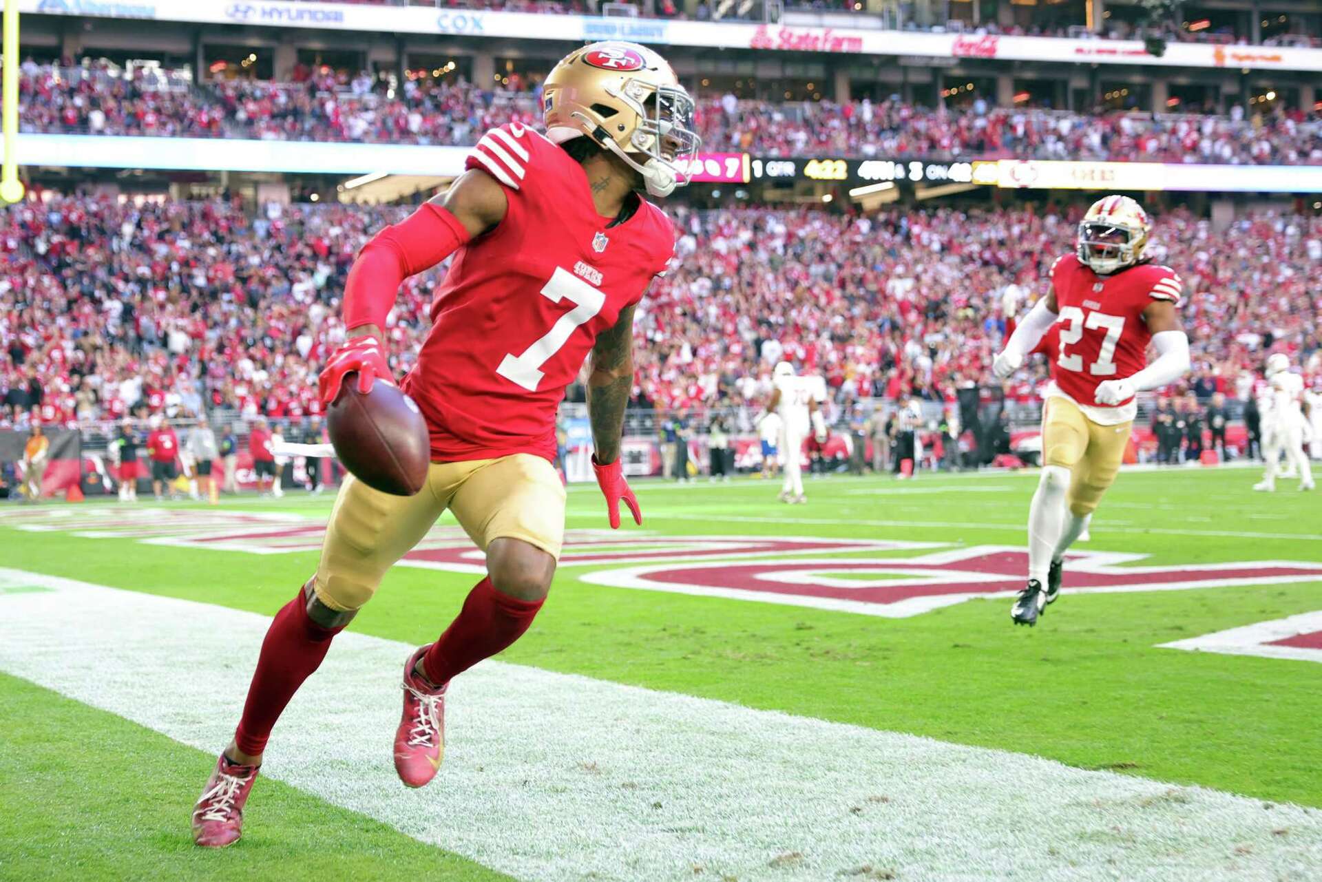 At long last, 49ers’ Charvarius Ward re-introduced to the end zone