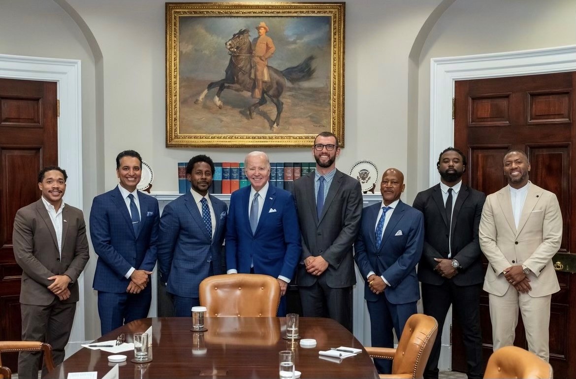Biden meets with former SHU football star about player safety, rights