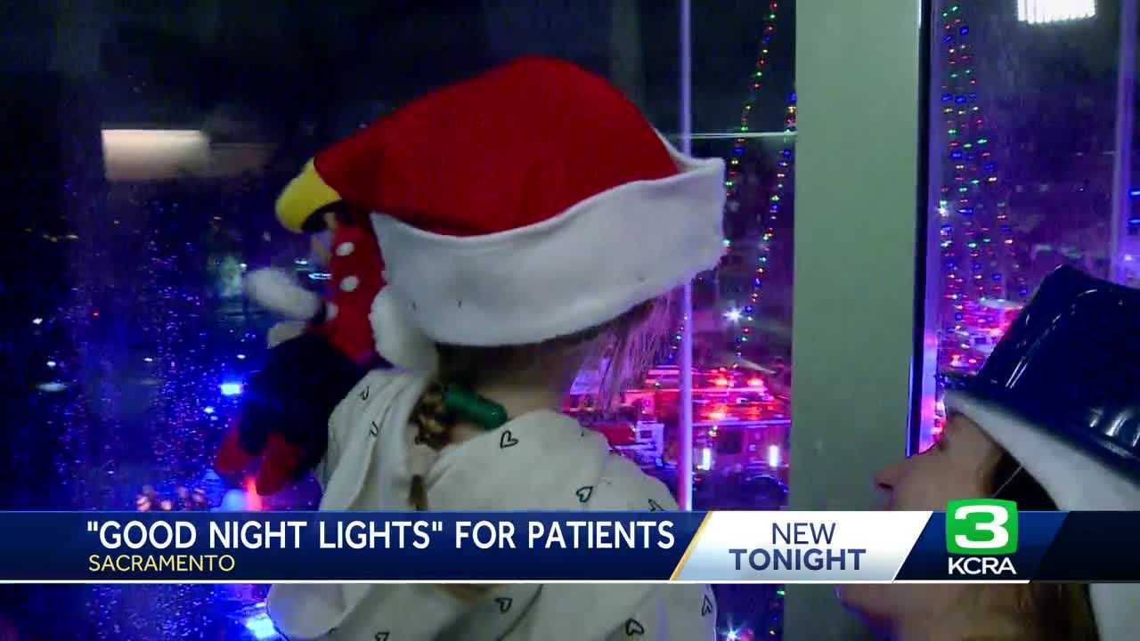 First responders put on light show for patients at Shriners children's ...