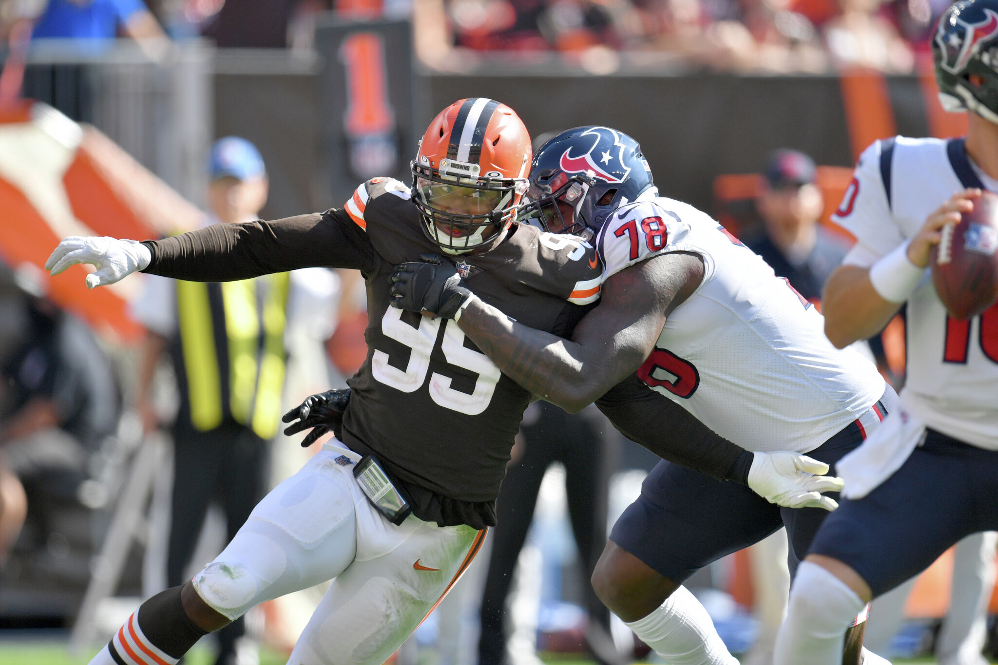 Myles Garrett is a menace. Can Texans protect Case Keenum?