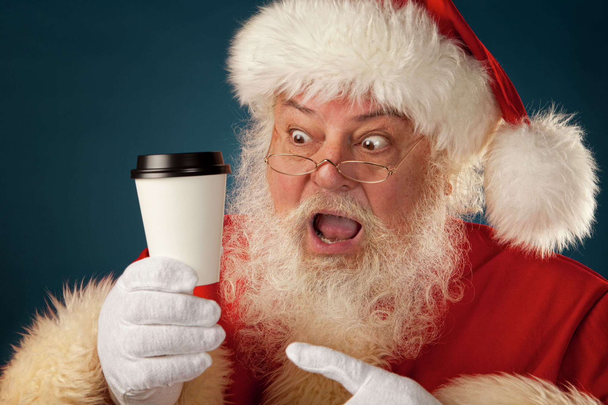 Santa Claus spotted at Press Coffee on Christmas morning