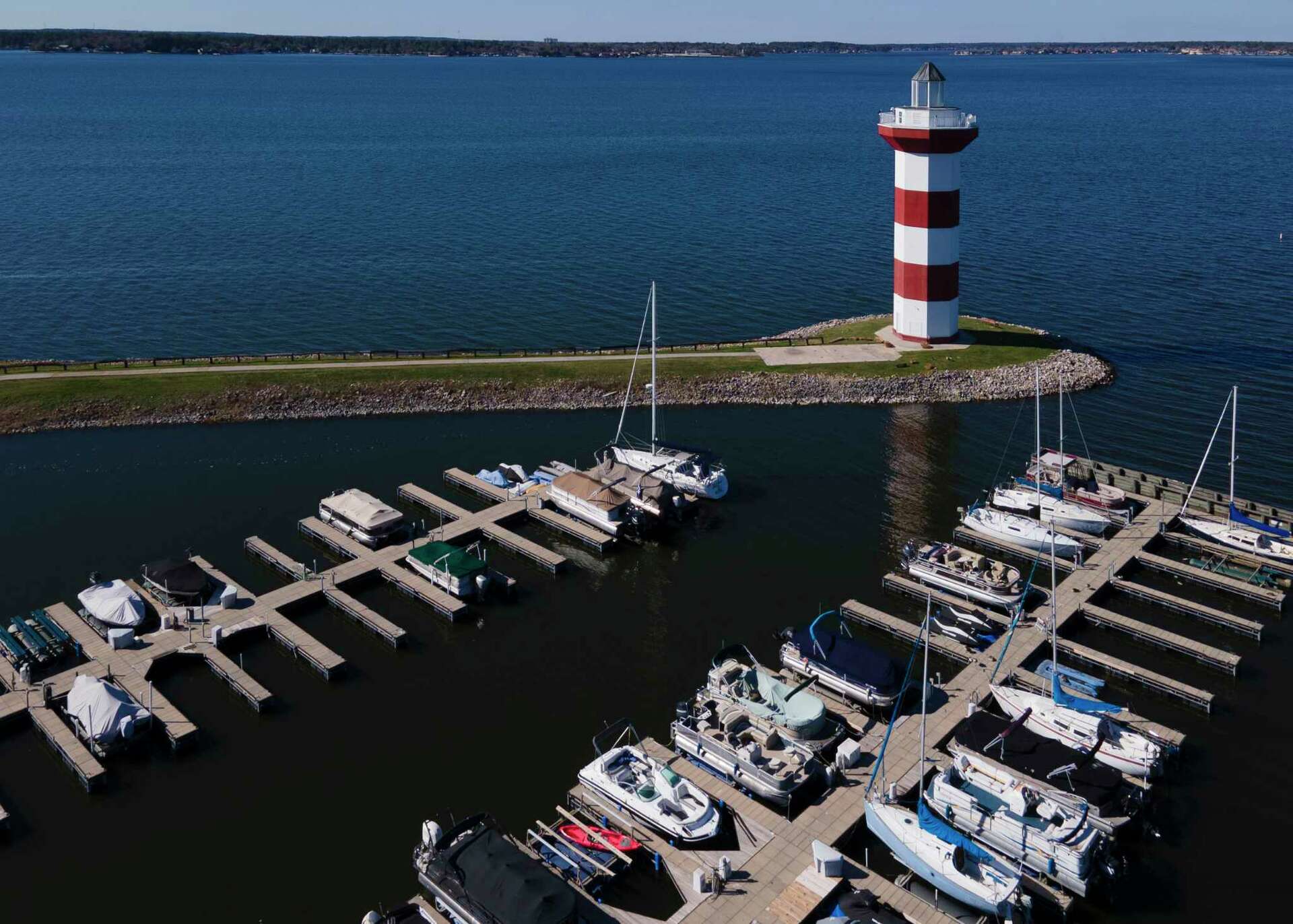 Harbour Town lighthouse is one of Lake Conroe's hidden gems