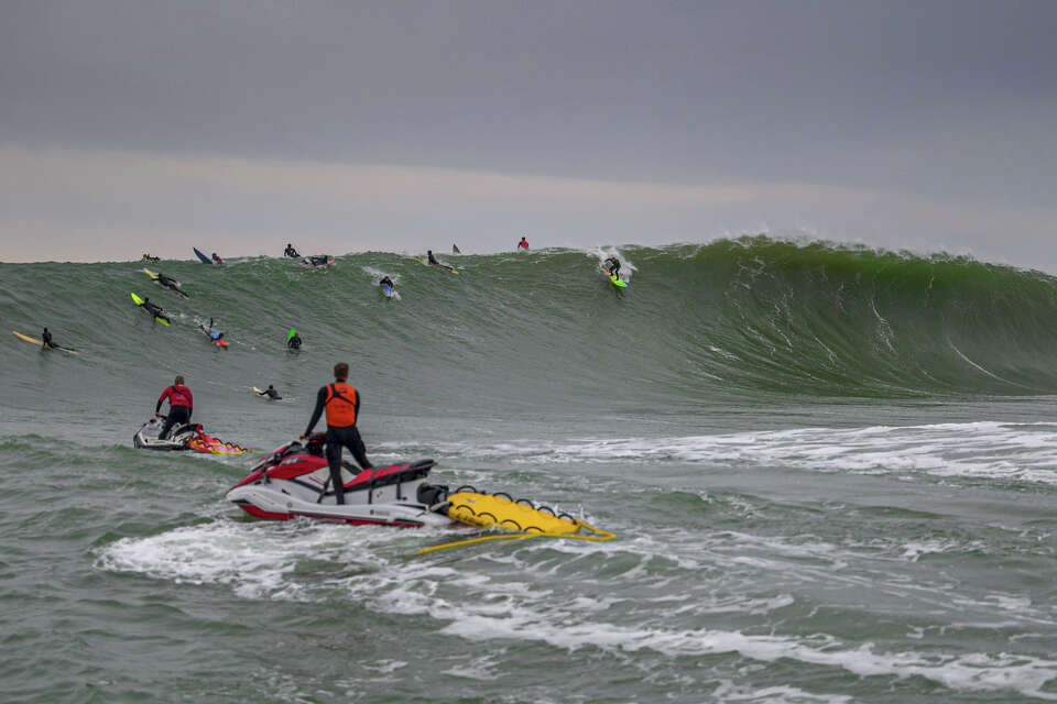 Mavericks surfers from around the globe come to chase epic waves