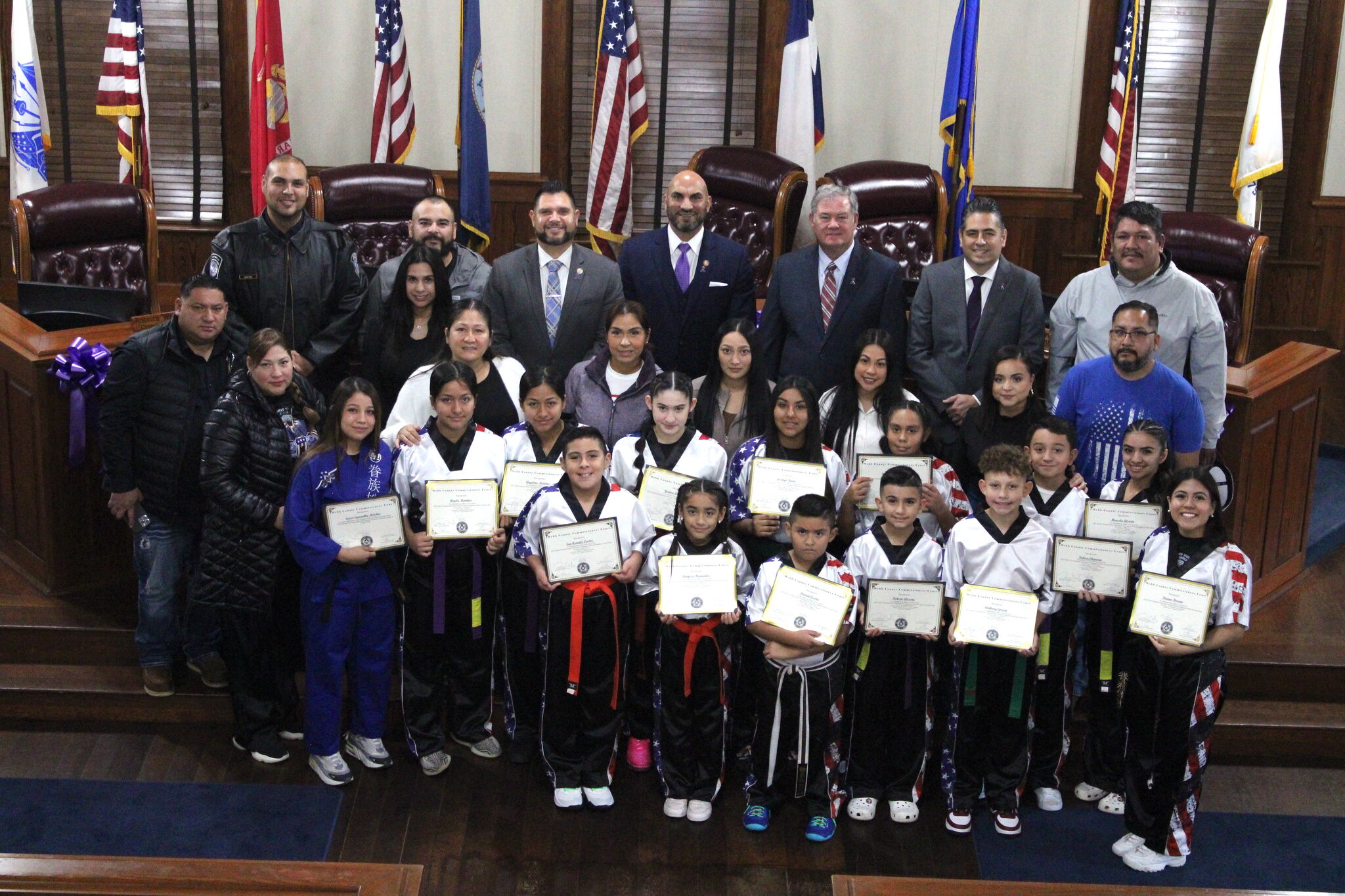 Karate school showcase skills at World Martial Arts event