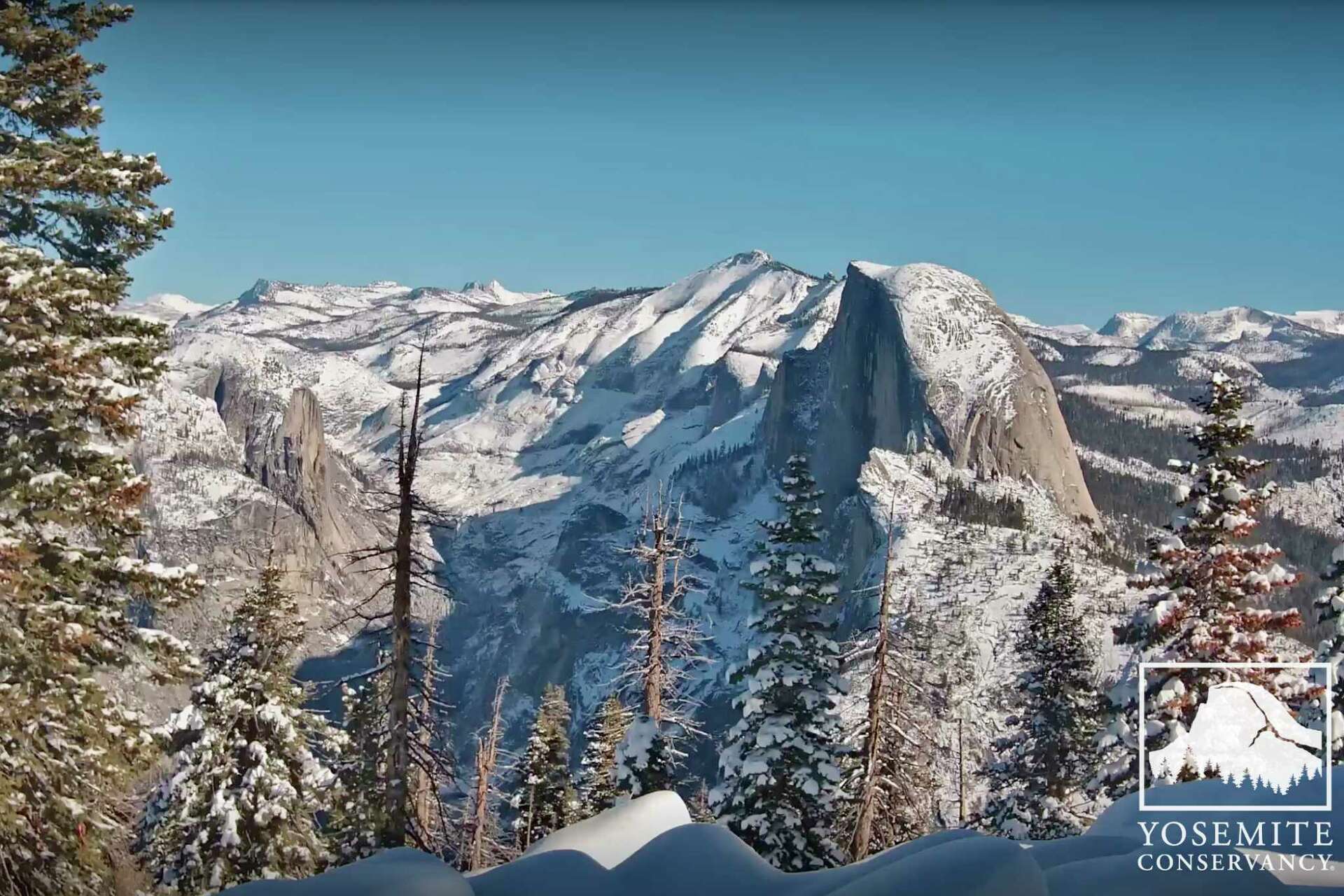 Video shows Yosemite's Half Dome as snowstorm clears