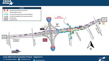 Texas highway closures part of $1.4B overhaul of Loop 1604