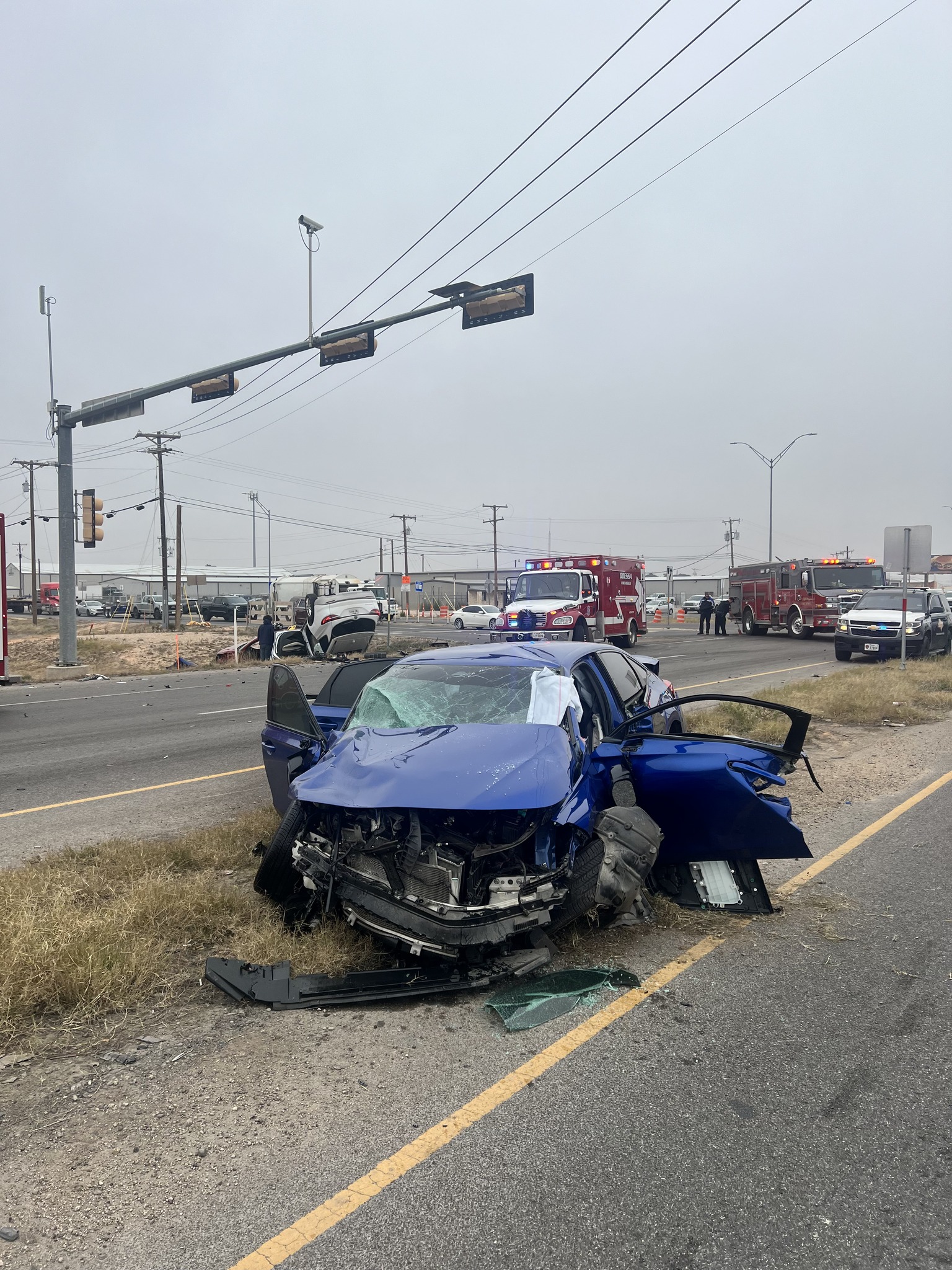 OPD: Police vehicle hit during major crash