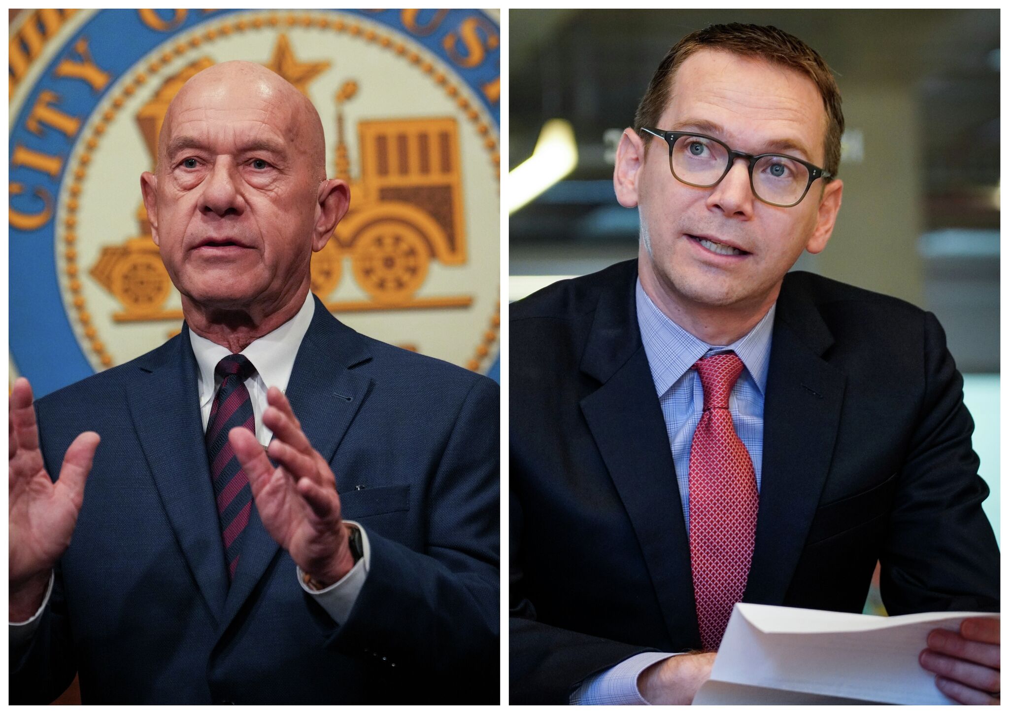 Houston Mayor John Whitmire meets with TEA chief Mike Morath