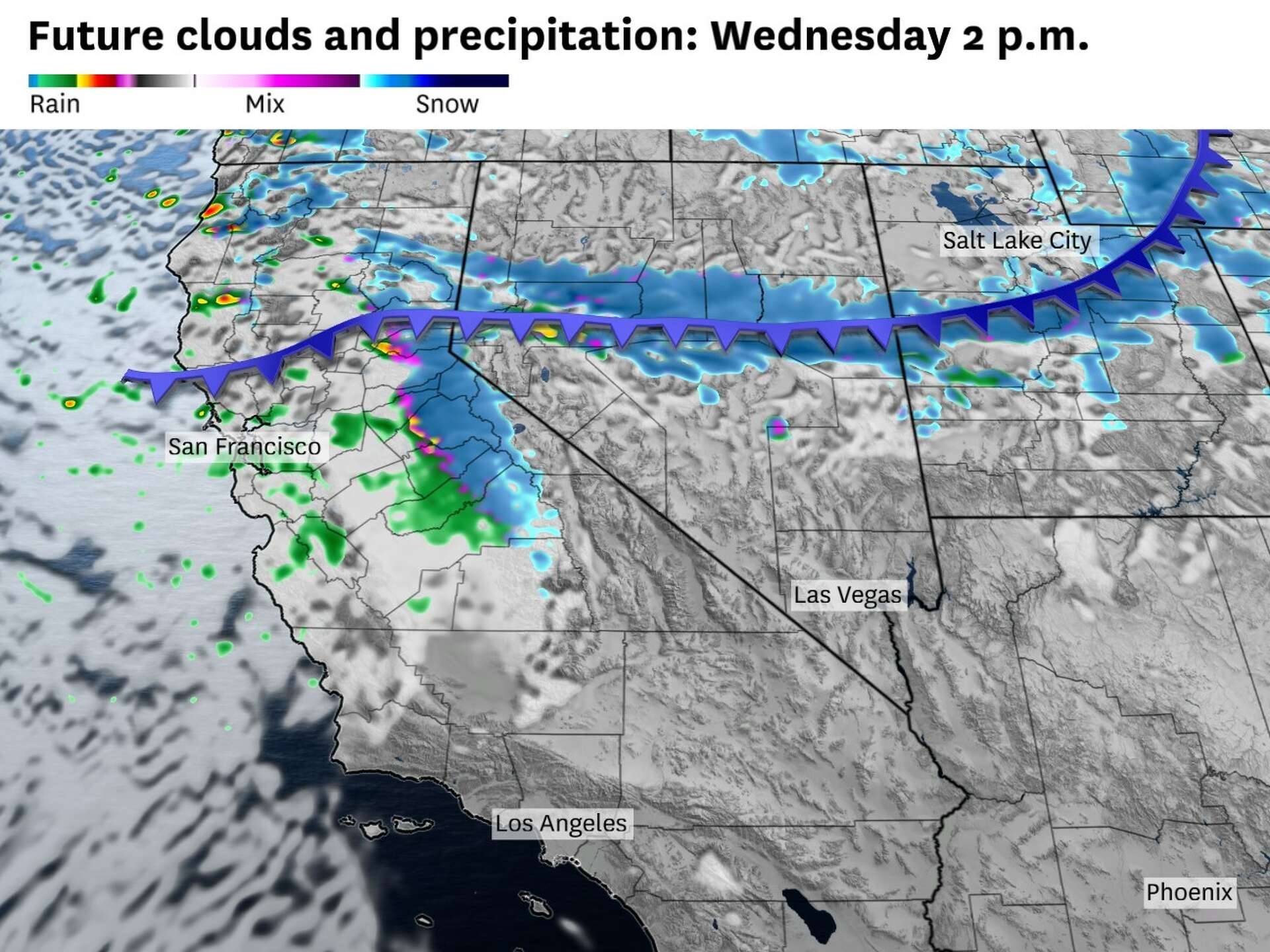 California's strongest winter storm brings rain, snow to Sierra