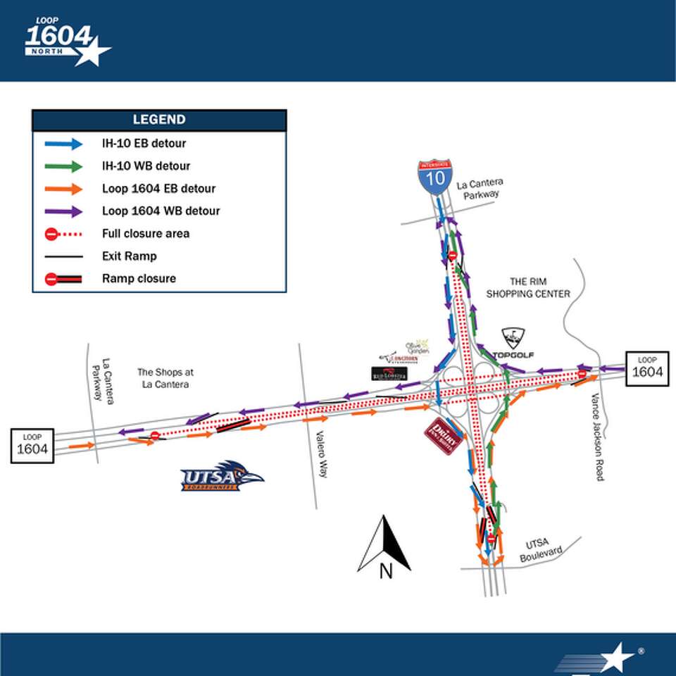 Texas highway interchange completely closed for weekend