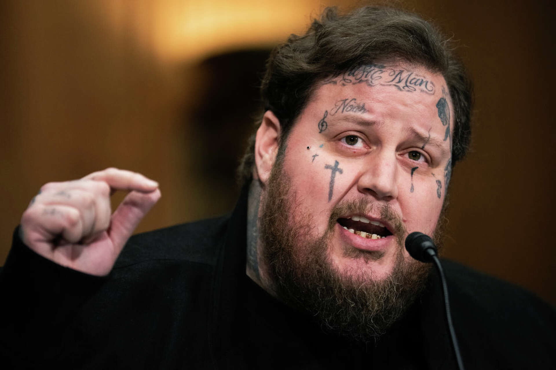 Why did musician Jelly Roll testify in hearing in front of Congress?