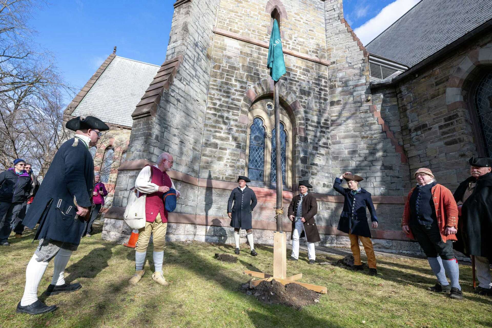 Photos: Reenactors raise Liberty flag in Schenectady