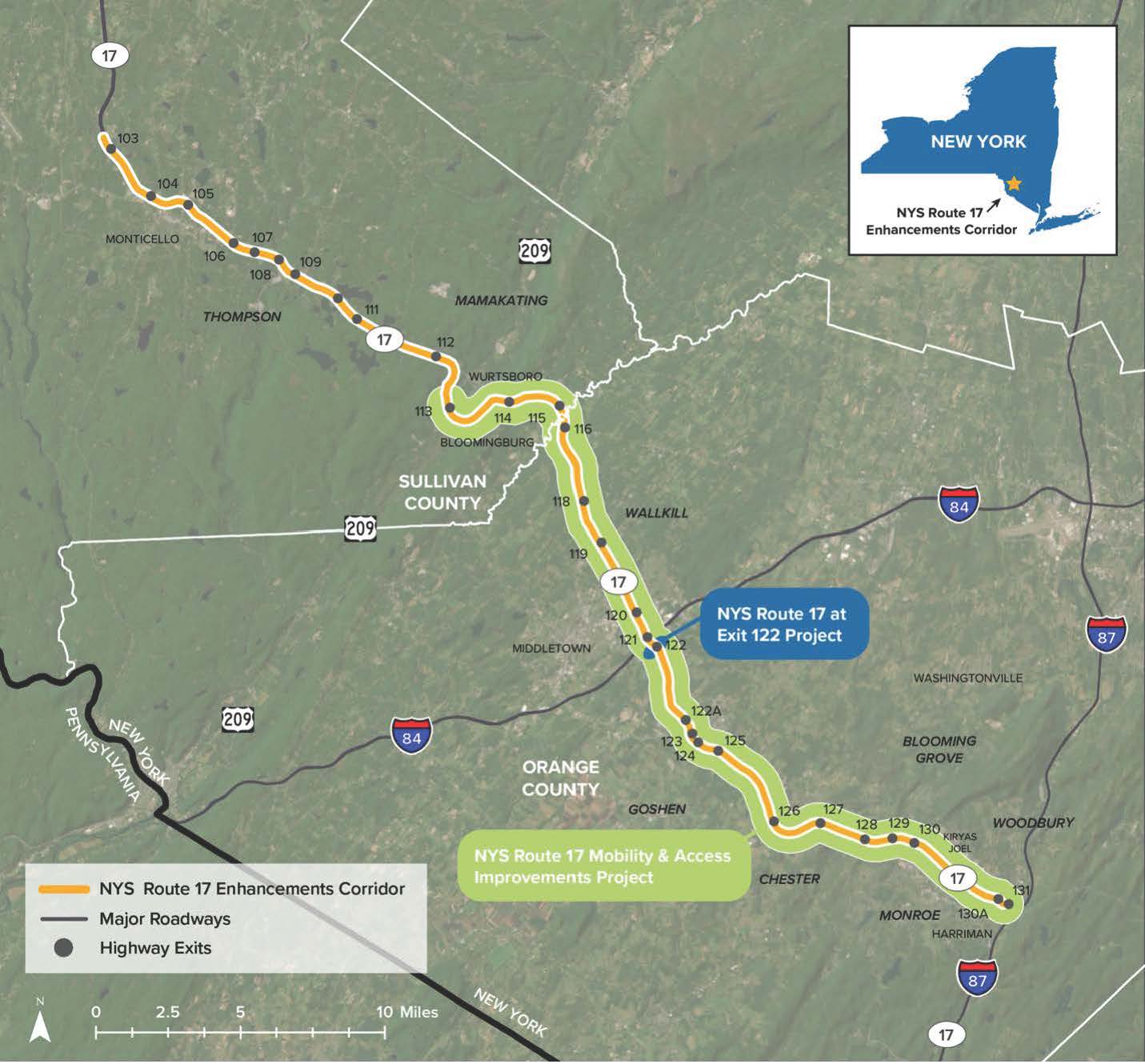 NYSDOT to hold public forum on Route 17 project in Wallkill