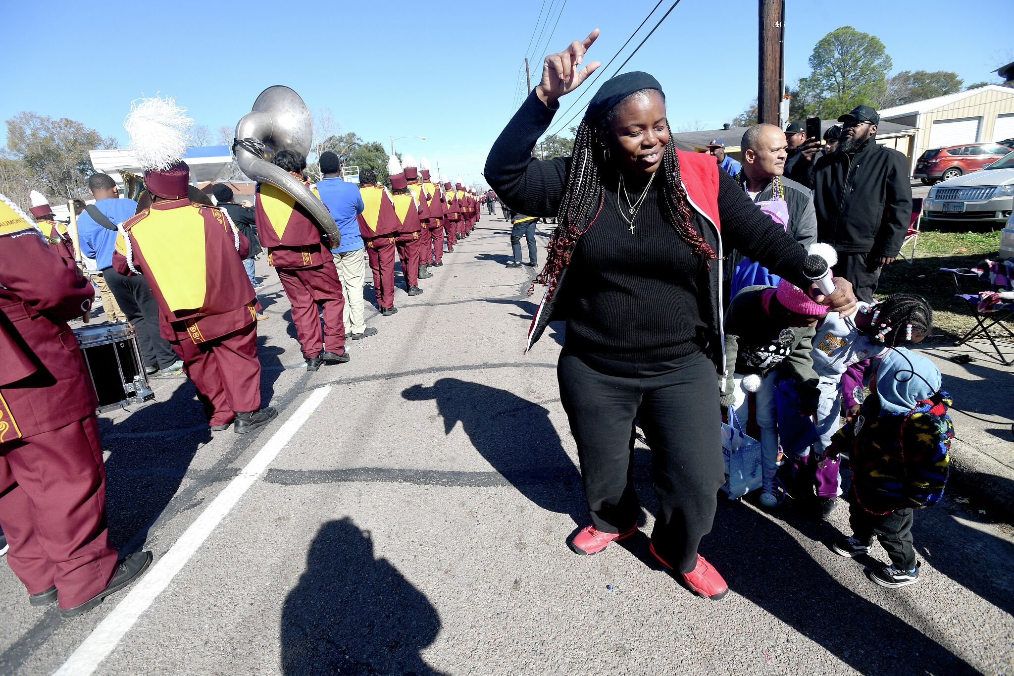 A crowd lined the parade route during Beaumont's MLK parade