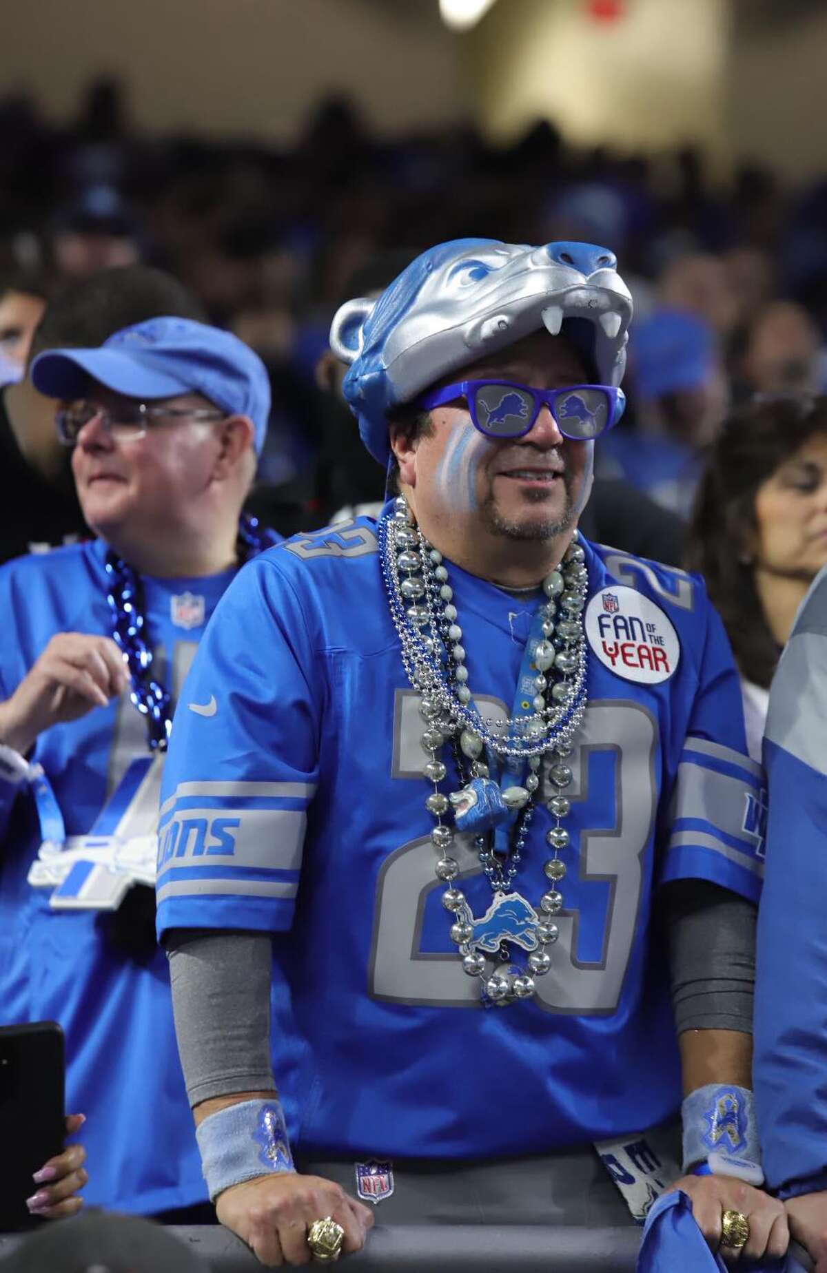 Images from the Detroit Lions, LA Rams NFL playoff game at Ford Field
