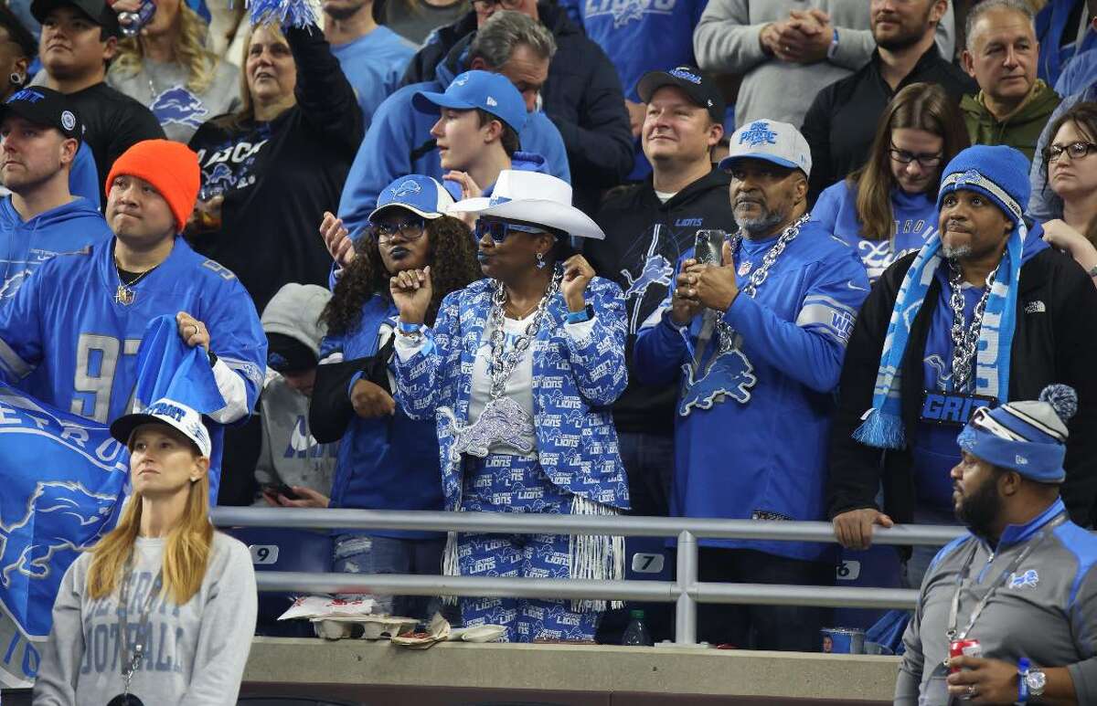 Images from the Detroit Lions, LA Rams NFL playoff game at Ford Field