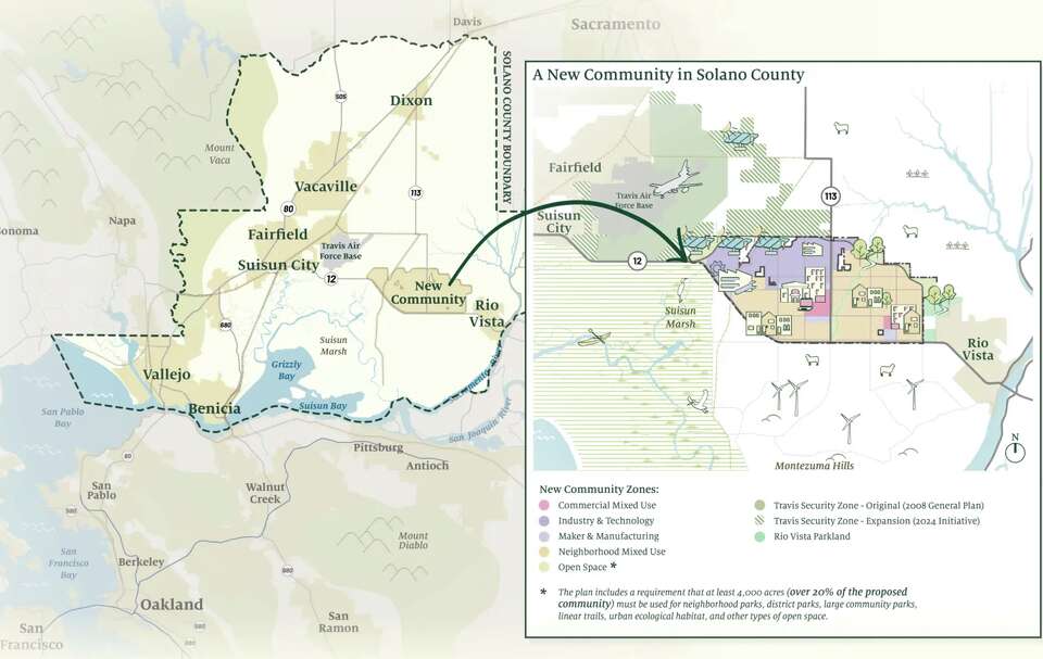 First map of proposed utopian Calif. city in Solano County is released