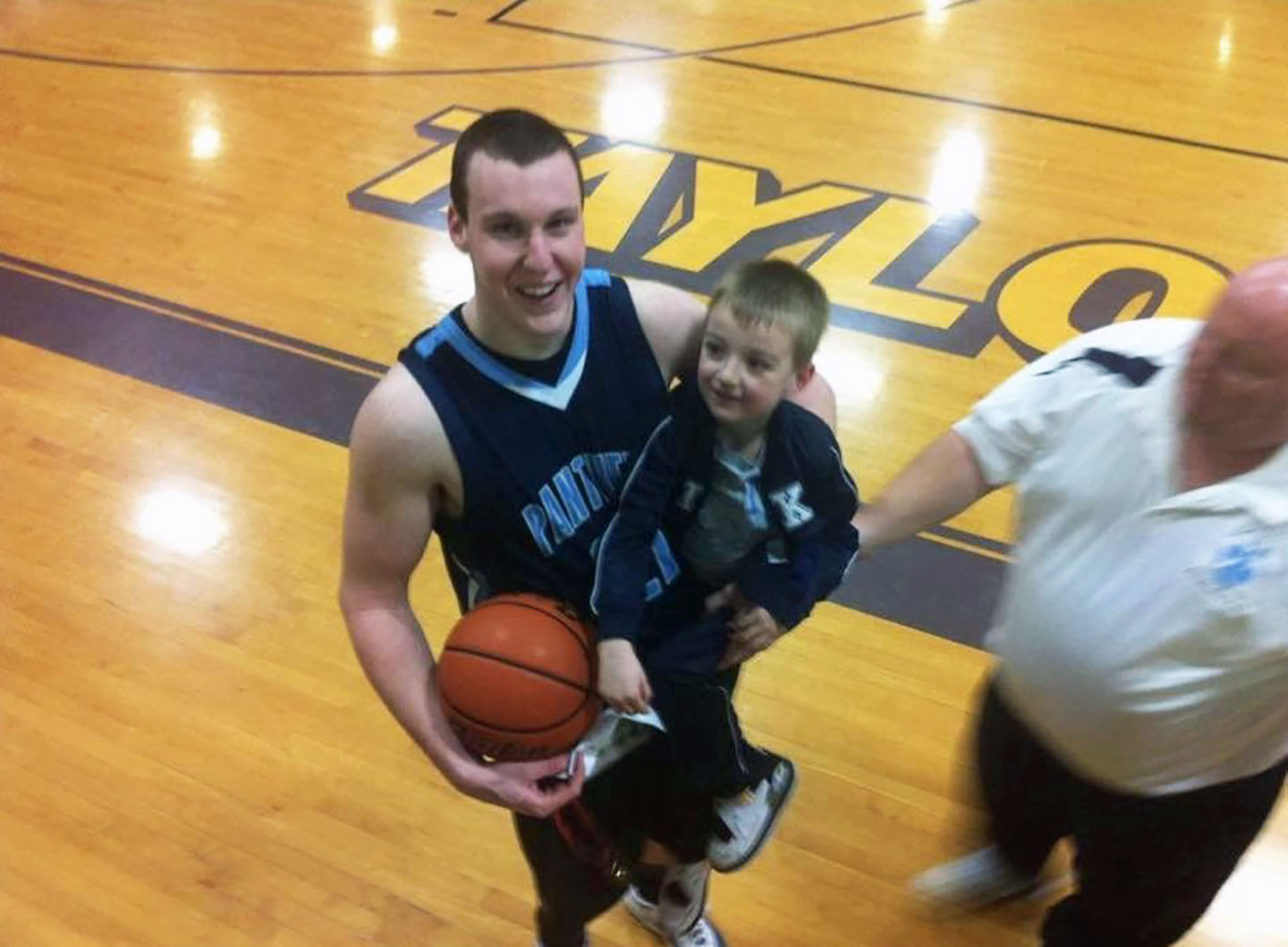 Jaxon Brunaugh joins his coach in Jersey's 1,000-point club