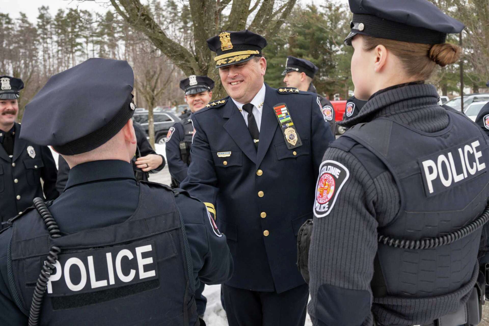 Photos: Retiring Colonie police chief 'walked out'