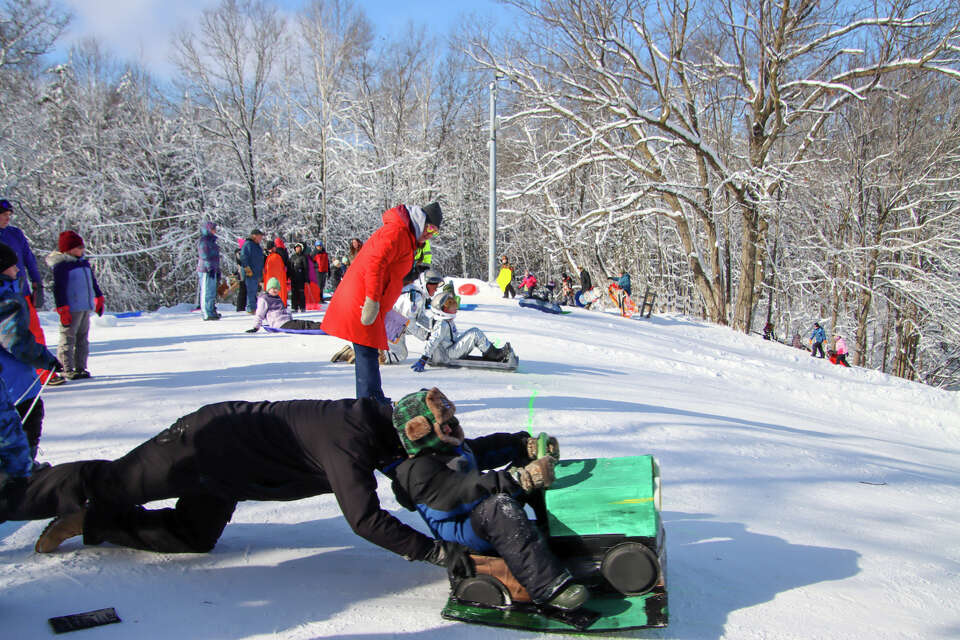 Midland's Cardboard Sled Race returns with 'Get Off My Lawn' theme