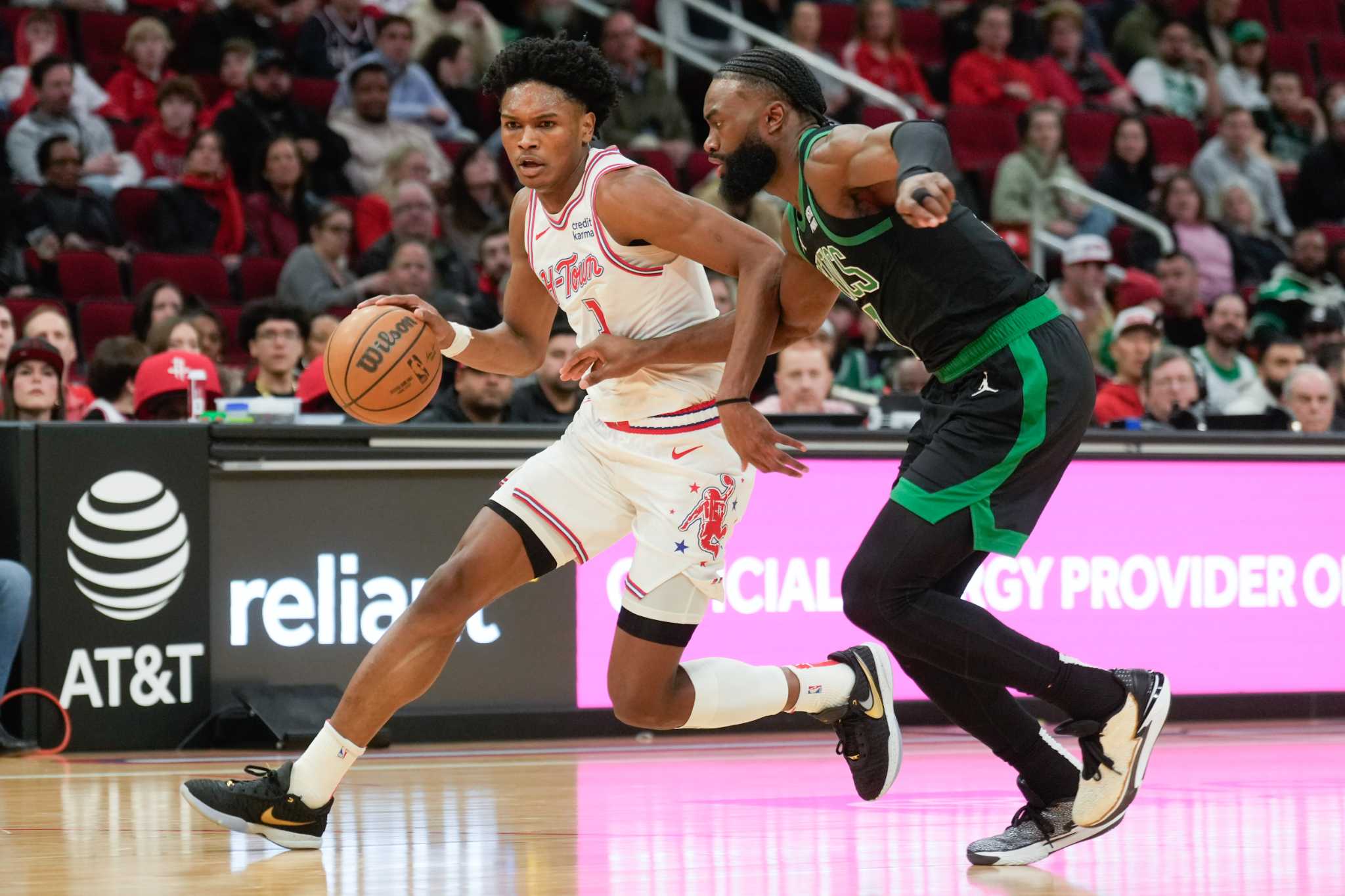 Houston Rockets' Amen Thompson rates his first career start