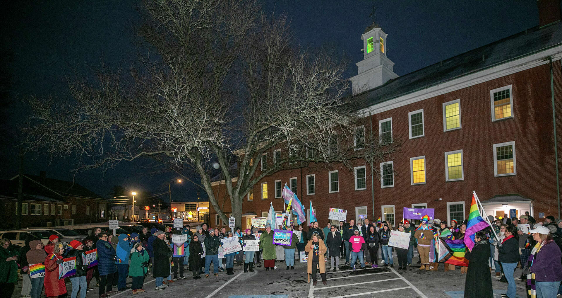 CT LGBTQ+ community protests Enfield Pride flag policy at Town Hall