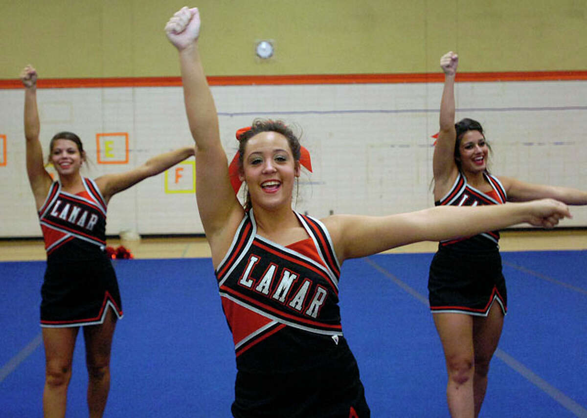 The Lamar University cheerleading squad at bootcamp