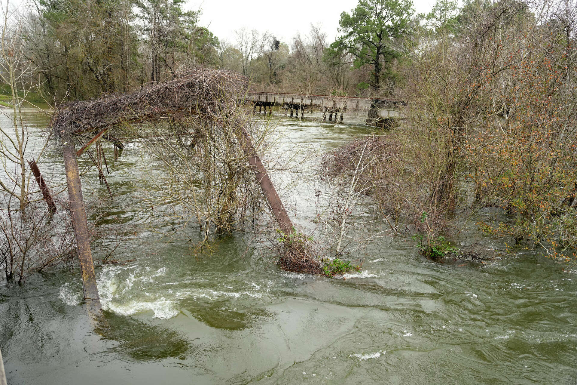 Conroe's 'Bonnie and Clyde' bridge collapses into San Jacinto River