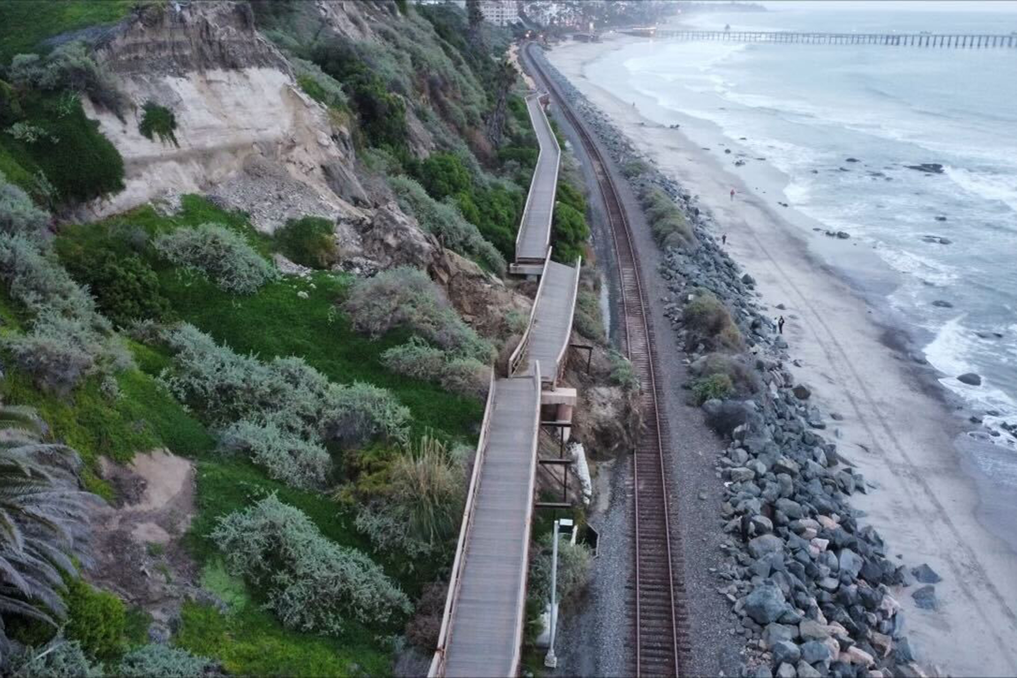Mudslide disrupts popular train service between San Diego, LA