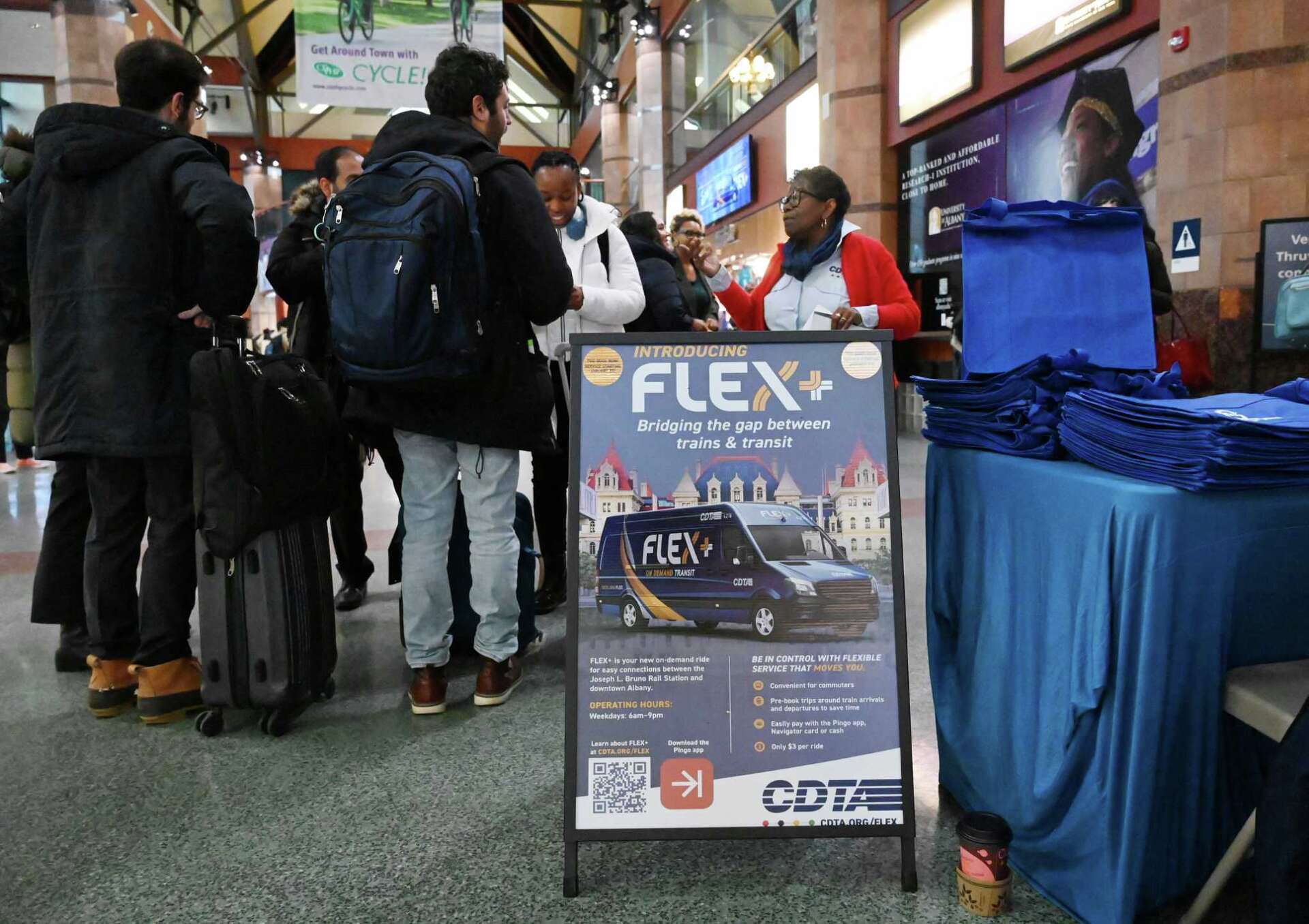 CDTA van bridges gap from Amtrak station to downtown Albany