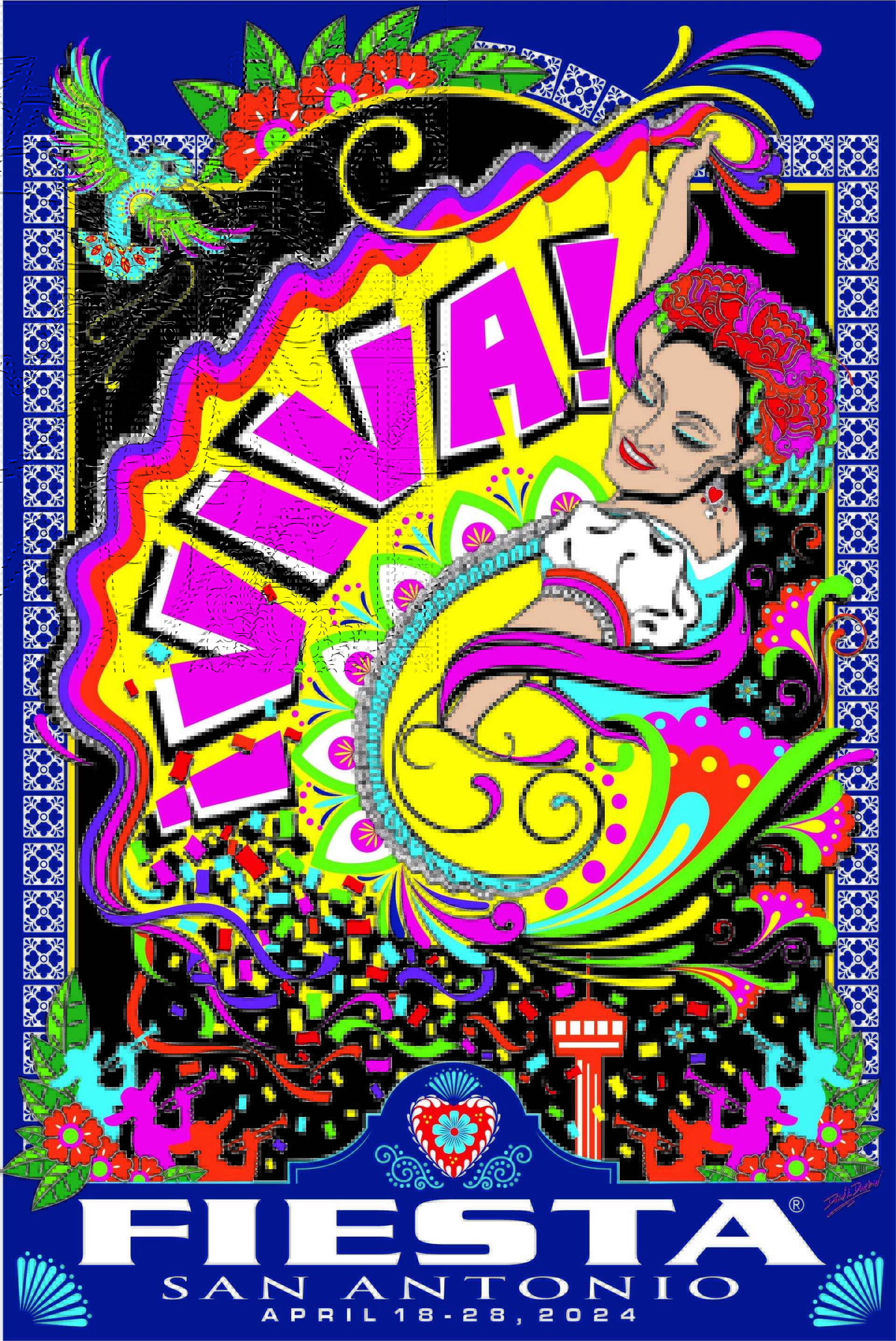 2024 Fiesta poster by San Antonio's top medal designer is unveiled