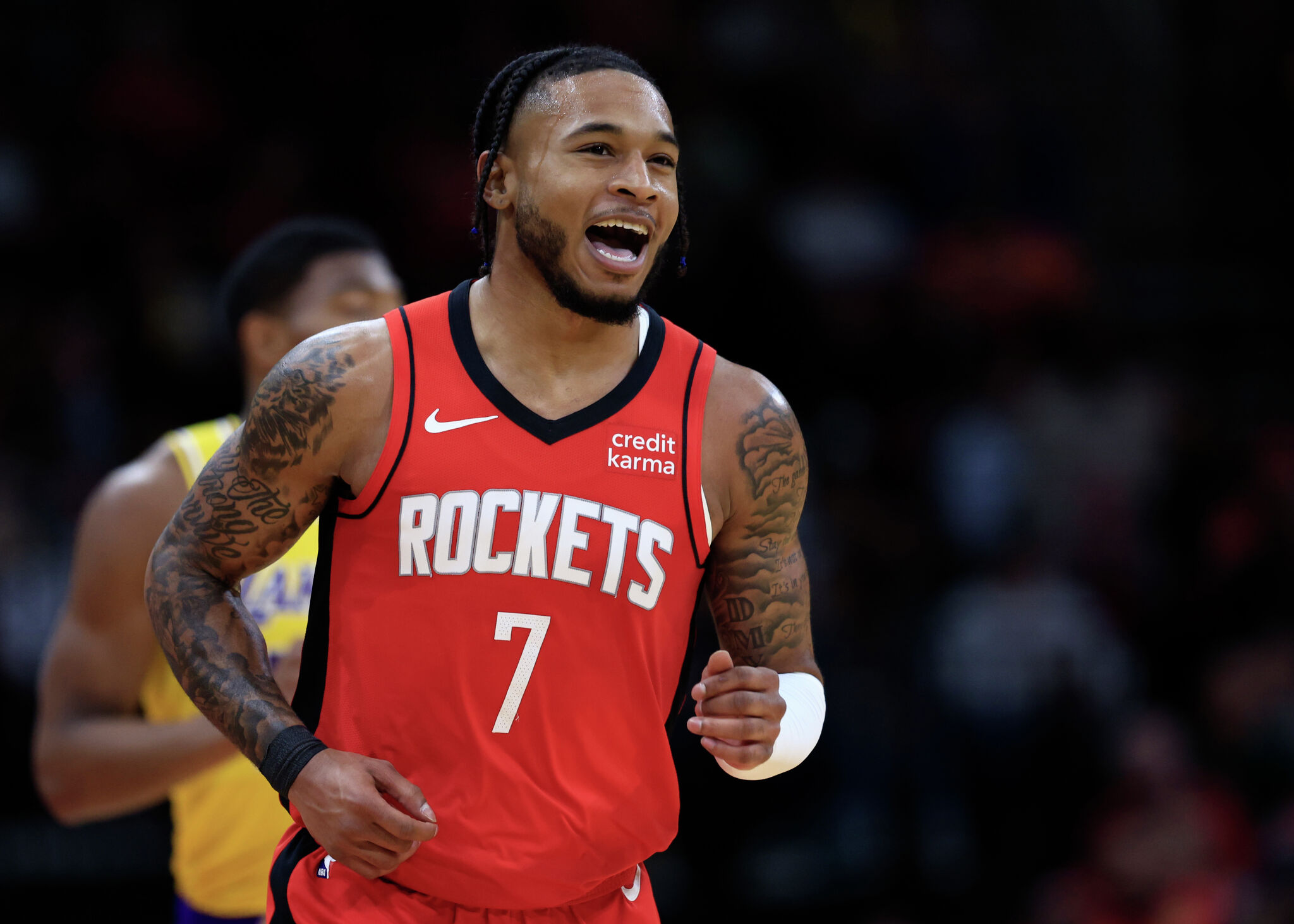 Watch: Cam Whitmore dunks all over Lakers in Rockets blowout