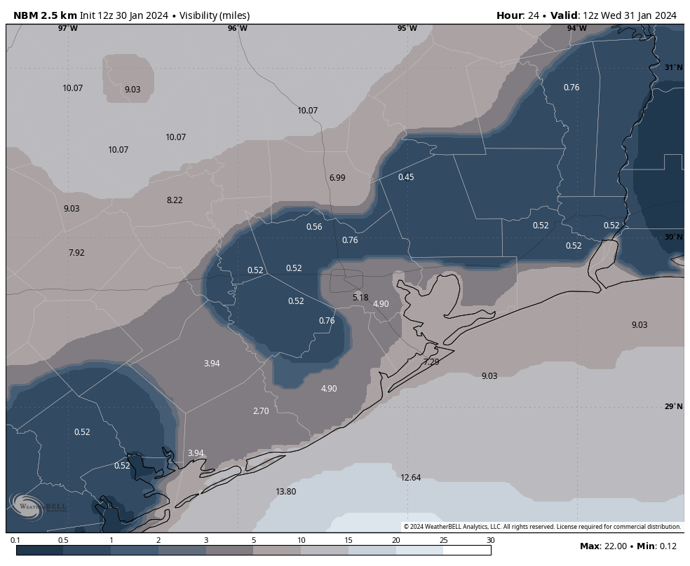 Expect foggy mornings in Houston this week as winds shift