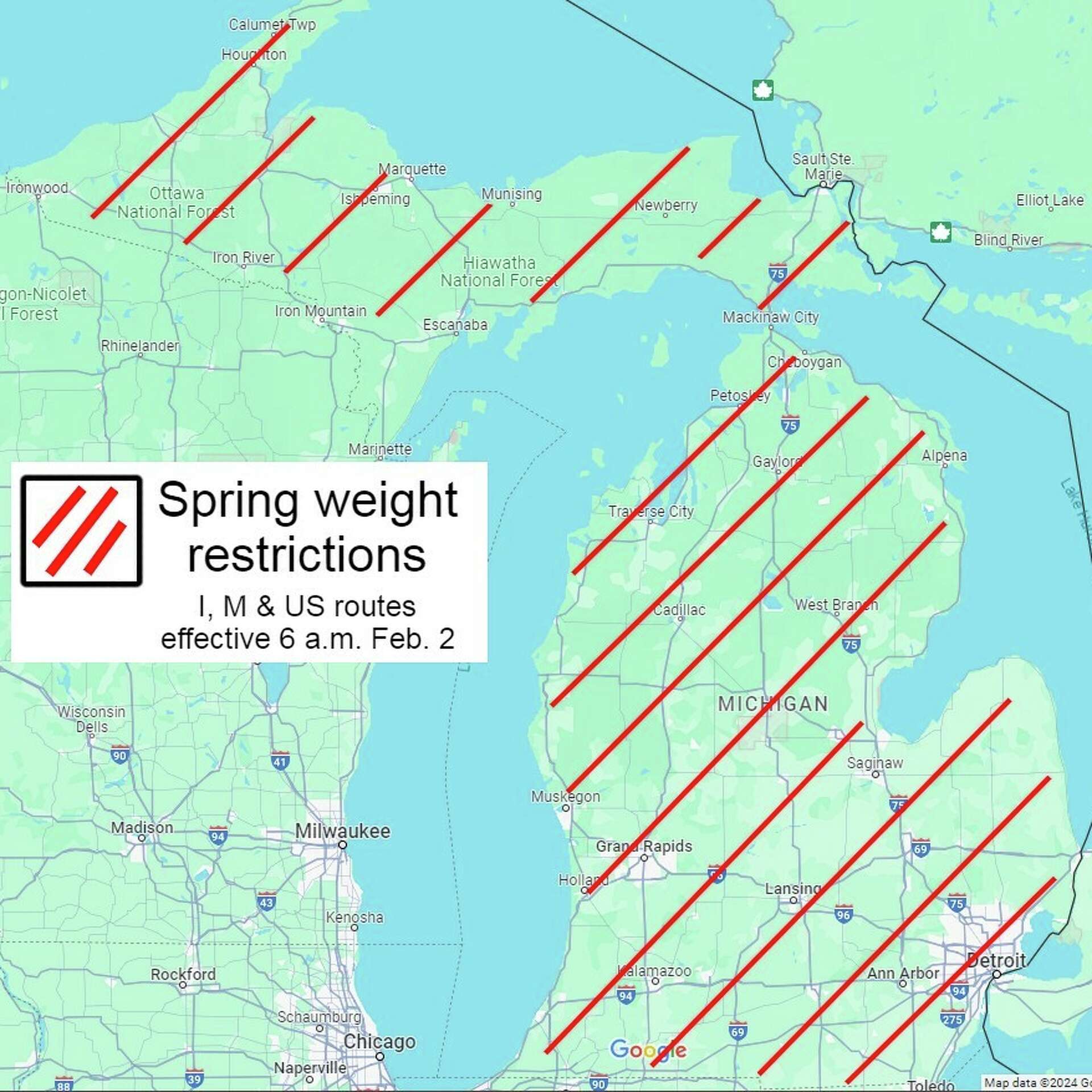 MDOT announces annual spring weight restrictions start Friday