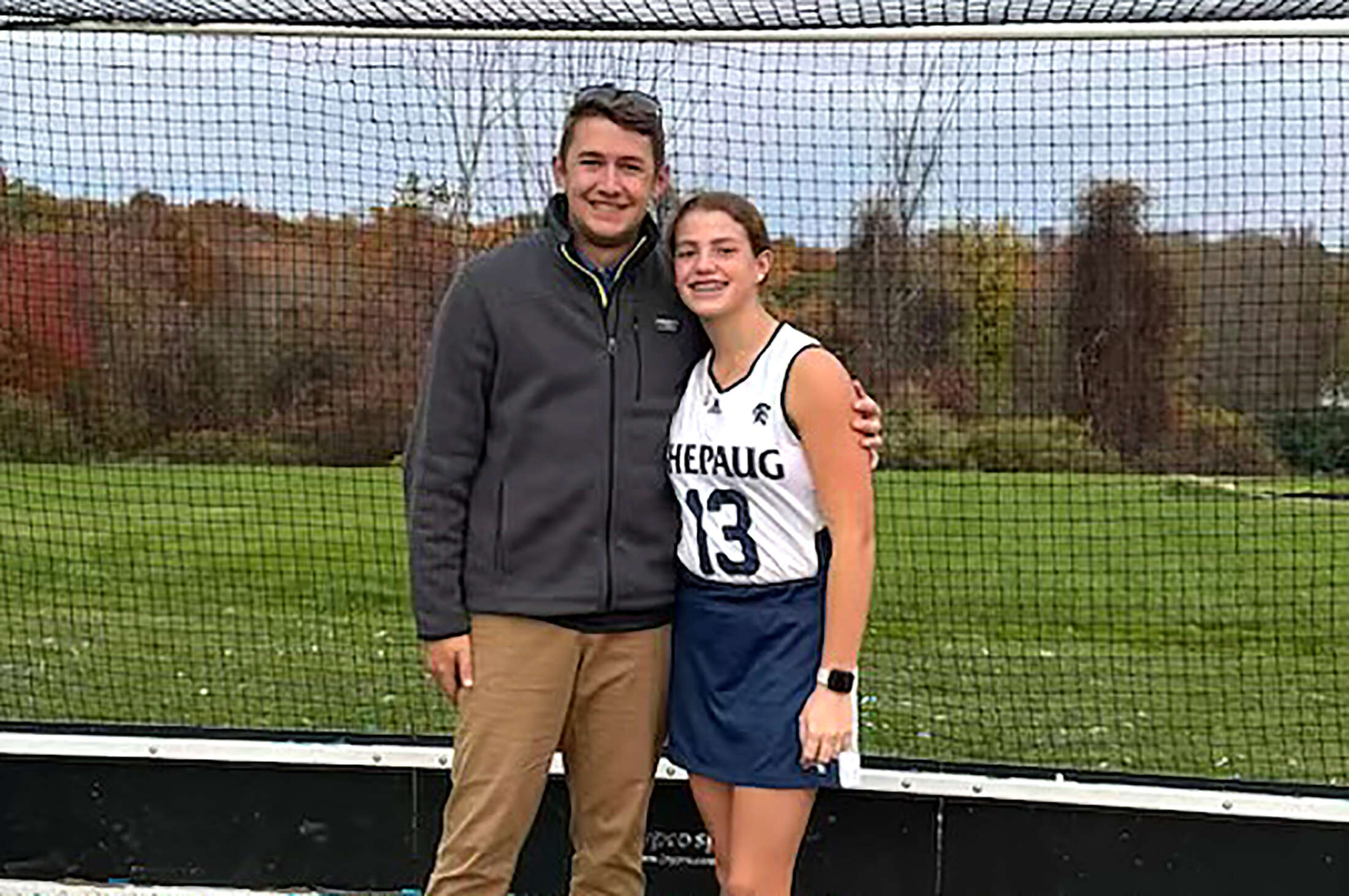 Shepaug Valley three-sport standout Clare Moore playing boys hockey