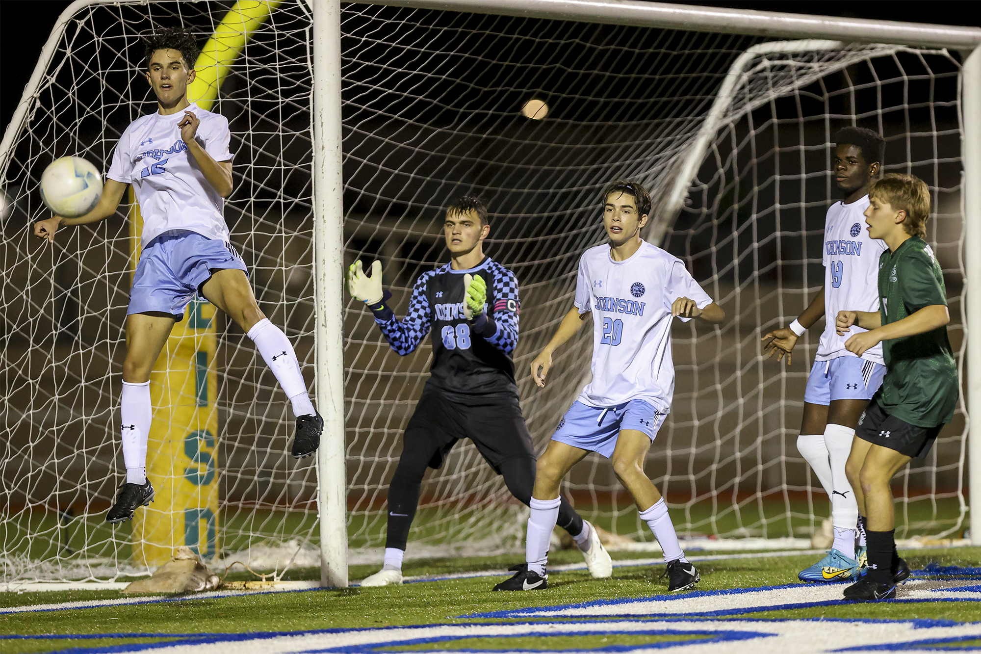 Reagan, Johnson battle to 1-1 tie in delayed District 28-6A match