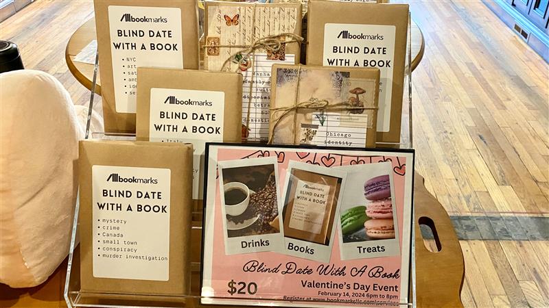 Bookmarks hosting 'Blind Dates' with a book for Valentine's Day