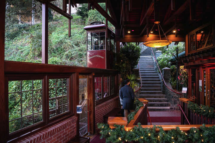 I rode the 'hillavator' to this hidden 77-year-old Calif. restaurant