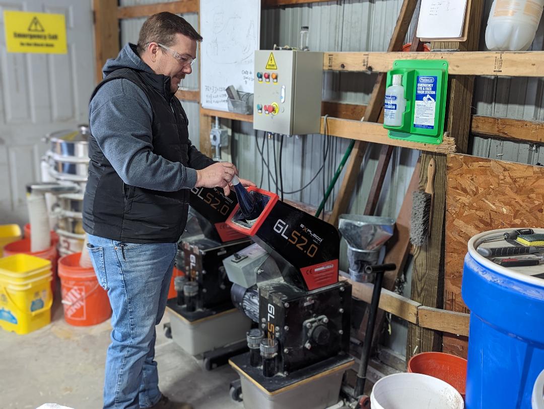 Duane Novak is finding more purposes for recycled glass