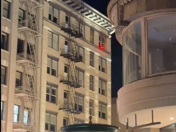 Mysterious red light flashes ‘SOS’ from S.F. hotel room