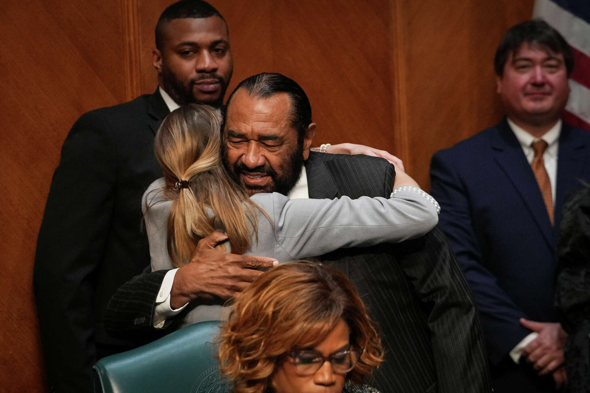 Houston Rep. Al Green attends impeachment vote in hospital gown