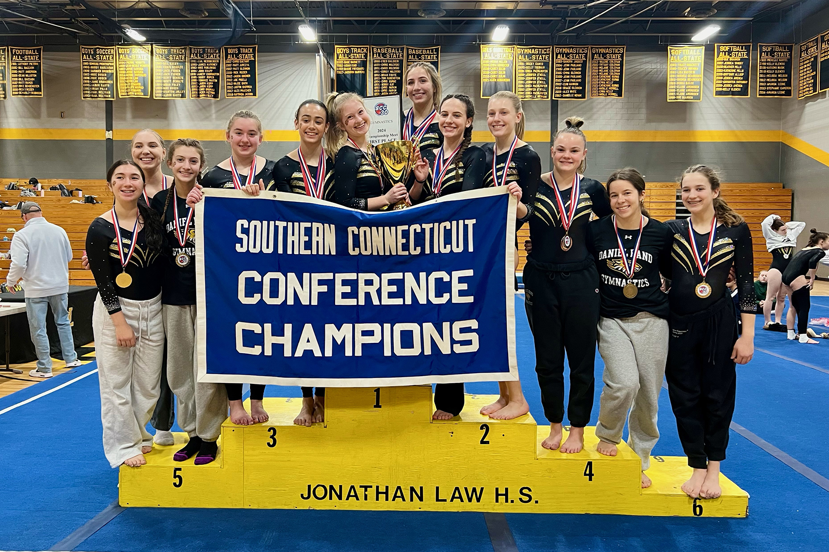 Daniel Hand gymnasts get SCC three-peat; Law's Morrell wins all-around