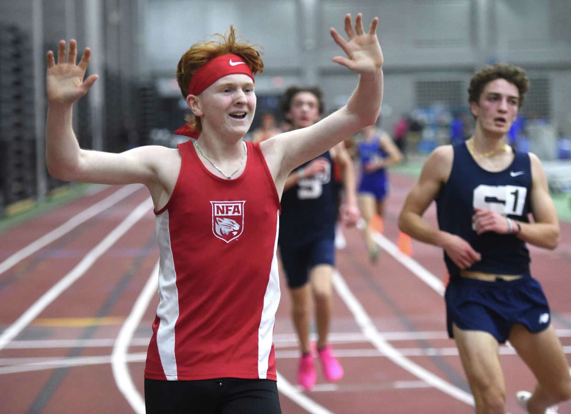 Hall, Glastonbury repeat as Class LL indoor track indoor champions