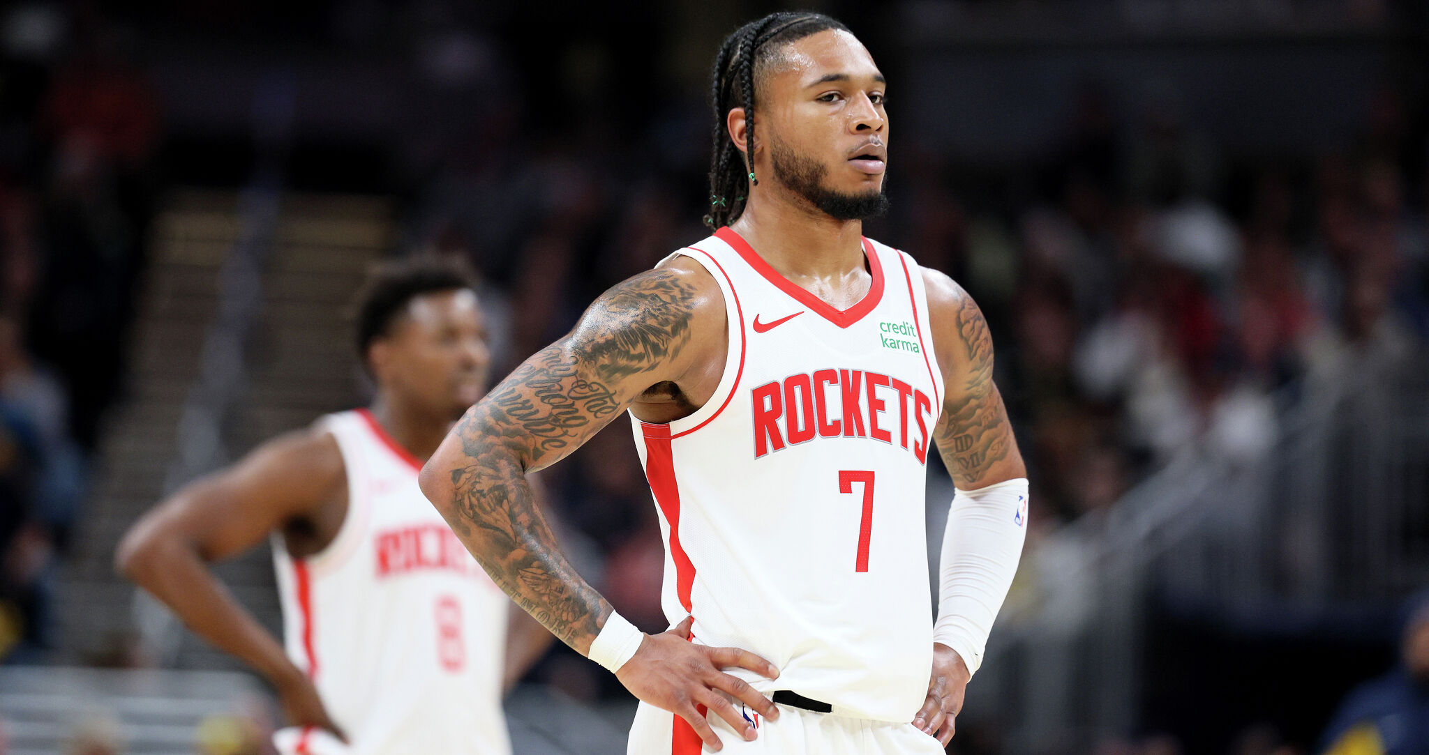 Houston Rockets' Cam Whitmore exits game with sprained ankle